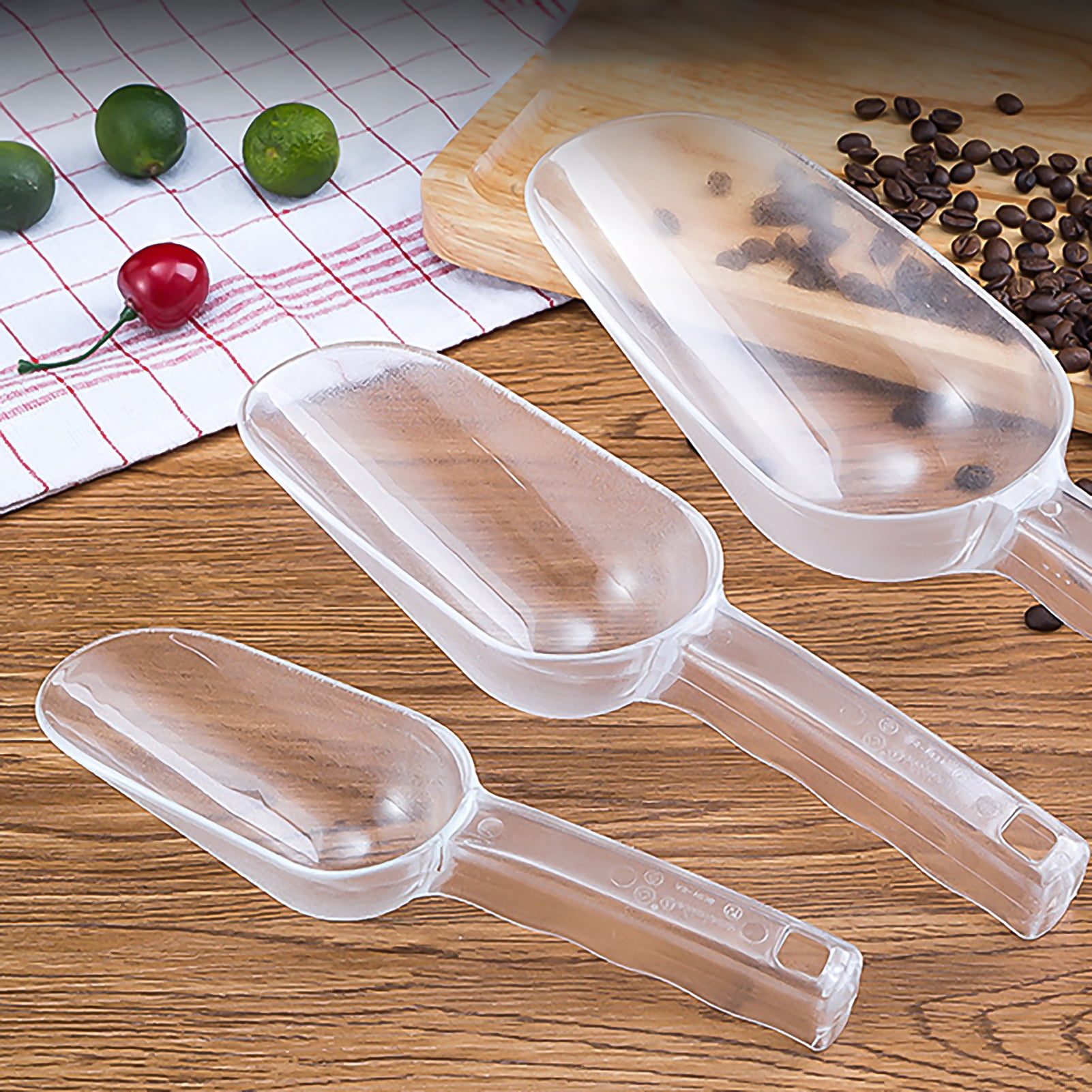 Dream Lifestyle Plastic Clear Kitchen Scoops, Ice or Feed Scoop Multi ...