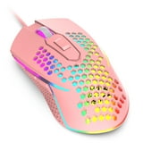 KUIYN M3 Ultralight Honeycomb Shell Wired Optical Gaming Mouse,RGB ...