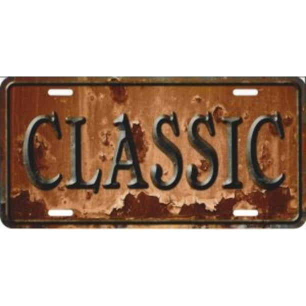 Classic Rusty Distressed look Metal License Plate - Walmart.com ...