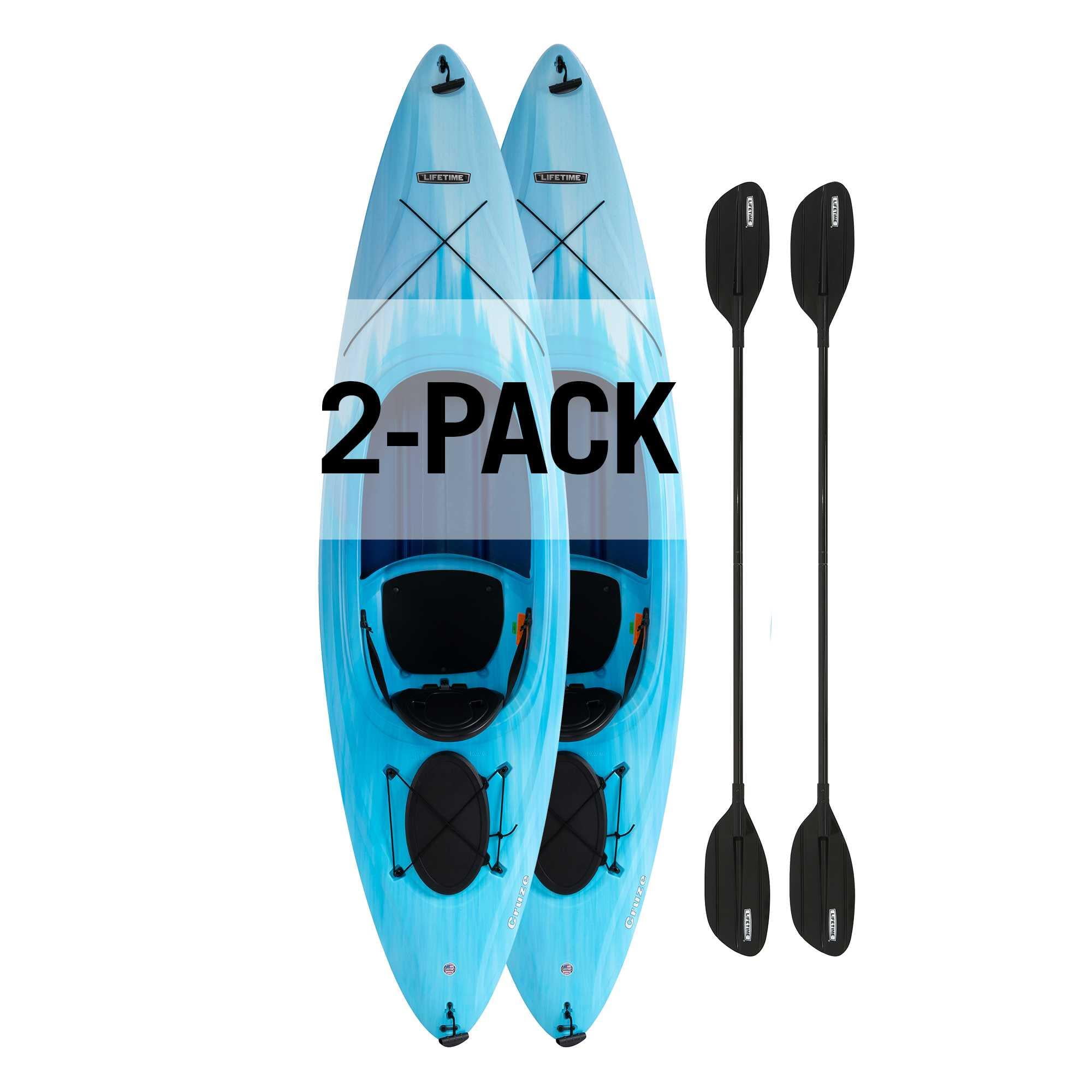 Lifetime Cruze 100 Sit-In Kayak - Sky Fusion - 2 Pack (Paddles Included ...