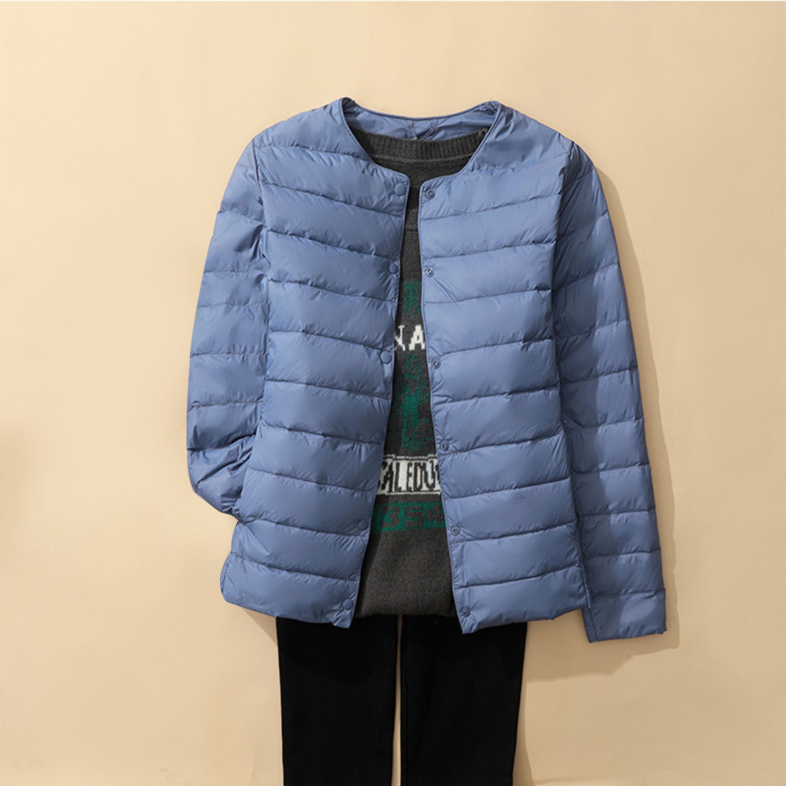 Click here for Lovzfmll Jackets For Womens Puffer Jacket Long Sle... prices