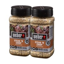 Weber Steak 'N Chop Seasoning for Beef and Pork, Premium Spices Blend, Gluten Free, 6 oz ...