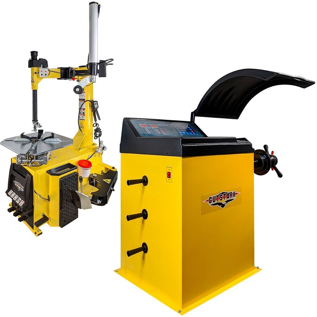 Desmontadora de llantas GUTSTARK con brazo ROBOTICO y balanceadora ...