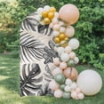 Arch Backdrop 4 Ft, Balck Monstera Deliciosa Spandex Stretch Fitted ...