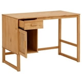Ren Home Talo Desk with Closed Storage and Drawer, Natural - Walmart.com