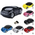 Mini Car Shape 2.4G Wireless Mouse Receiver with USB Interface for Notebooks Desktop Computers ...