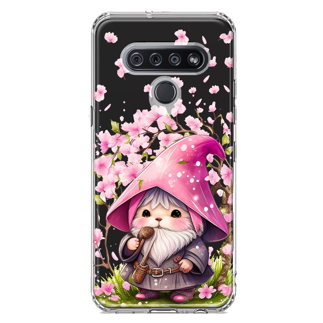 MUNDAZE LG K51 Cute Pink Cherry Blossom Gnome Spring Floral Flowers ...