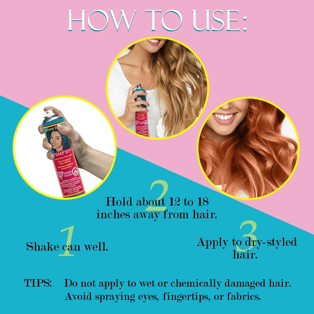 Jerome Russell Temporary Hair Color Spray, Roman Bronze – Intense Spray ...