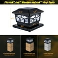 Solar LED Porch Lights for 4x4/6x6 Posts, Waterproof Deck Lights with ...
