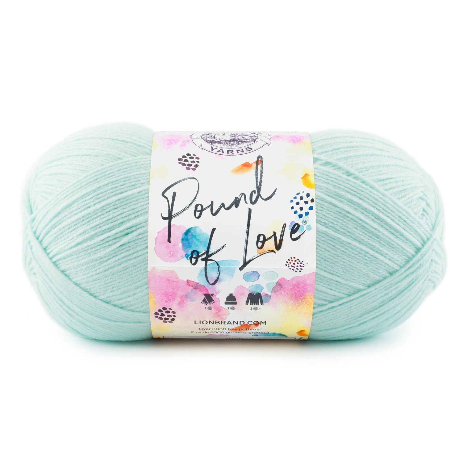 Lion Brand Pound of Love® Yarn Pastel Green Yarn #4 Medium/Worsted ...