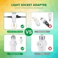 2 Pack E26 Light Socket to Plug Adapter, ODDPC Light Bulb Plug Adapter ...