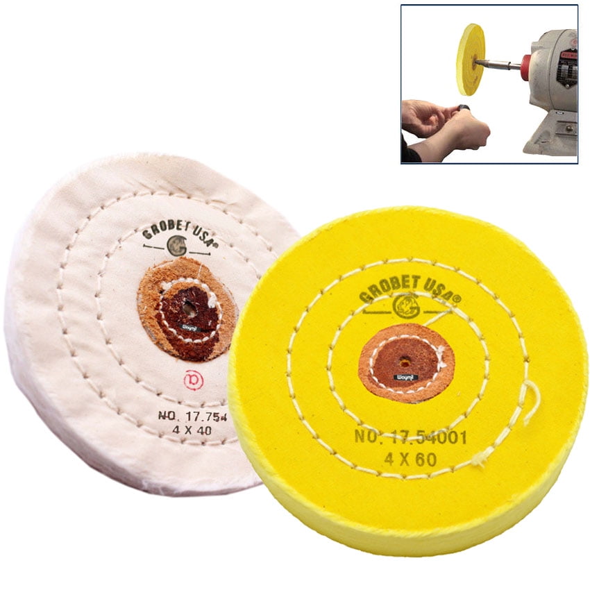 Jewelry Polishing Buffs Muslin White & Yellow Buff 4" Jewelers Buffs ...