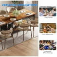 Dextrus 70" Dining Table for 4-8 People, Industrial Rectangular Wood ...