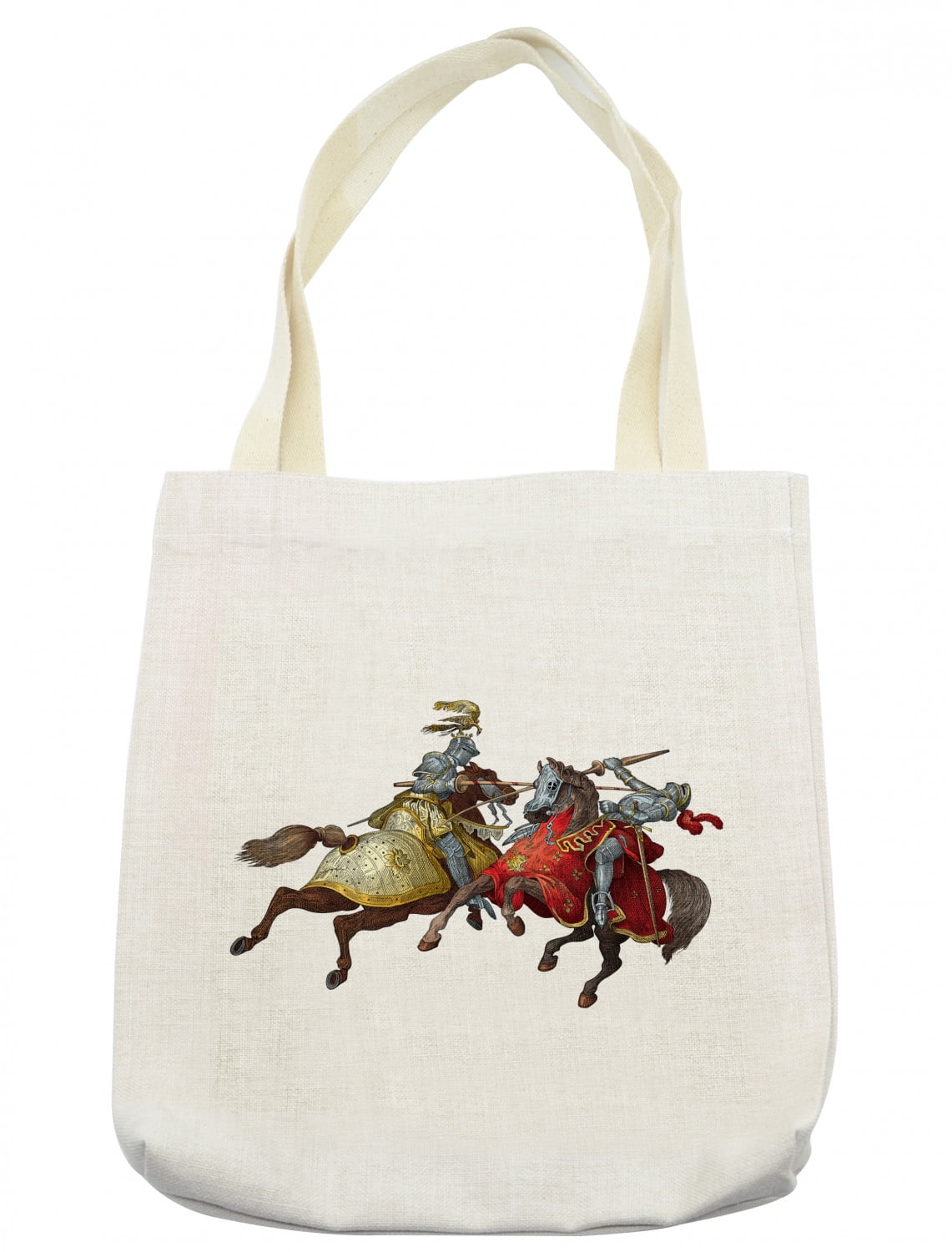 Medieval Tote Bag, Middle Age Fighters Knights with Costume Renaissance ...