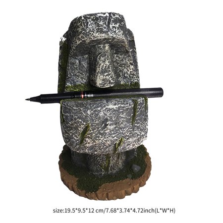 Stone Statue Pen Holder Space Saving Resin Desktop Pen Organizer Eco ...