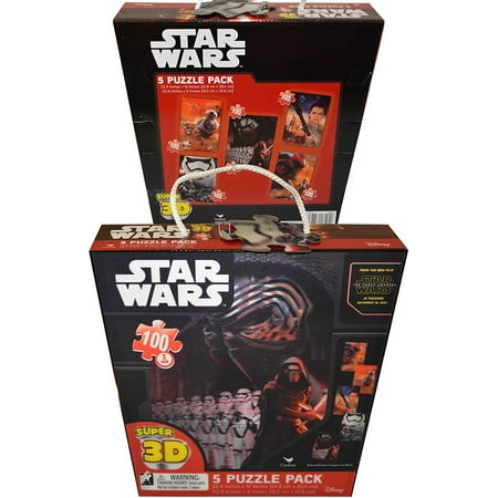 Star Wars Episode 7 The Force Awakens Puzzle - 5 Puzzle Pack | Walmart ...