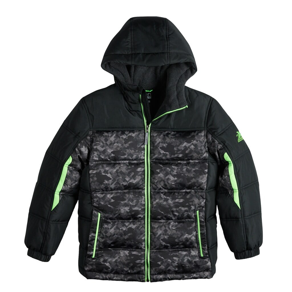 Boys 8-20 ZeroXposur Myriad-Puffer Jacket Black Camo - Walmart.com