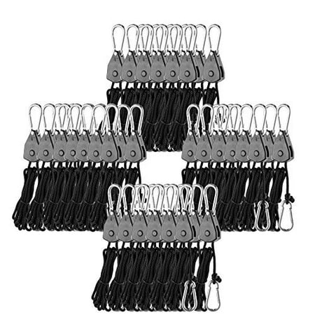 Happybuy Grow Light Rope 25Pair, Heavy Duty Adjustable Rope Clip Hanger ...