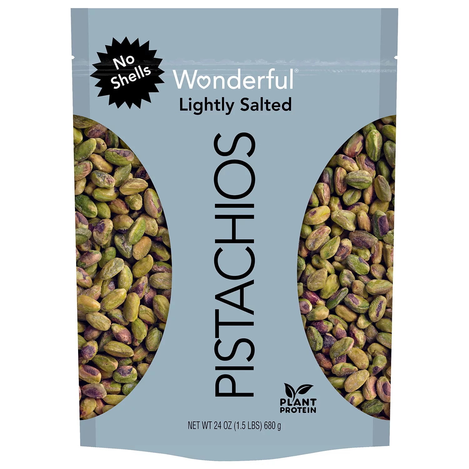 Wonderful Pistachios Roasted and Lightly Salted, No Shells (24 Ounce ...