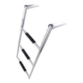 White Water B00301WH Wide Over Platform Telescoping Ladder, 3 Step ...