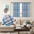 Blue and Purple Checkered Pattern Blackout Curtains,Triple Weaved ...