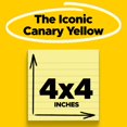 Post-it Super Sticky Lined Notes, 4" x 4", Canary Yellow, 12 Pads ...