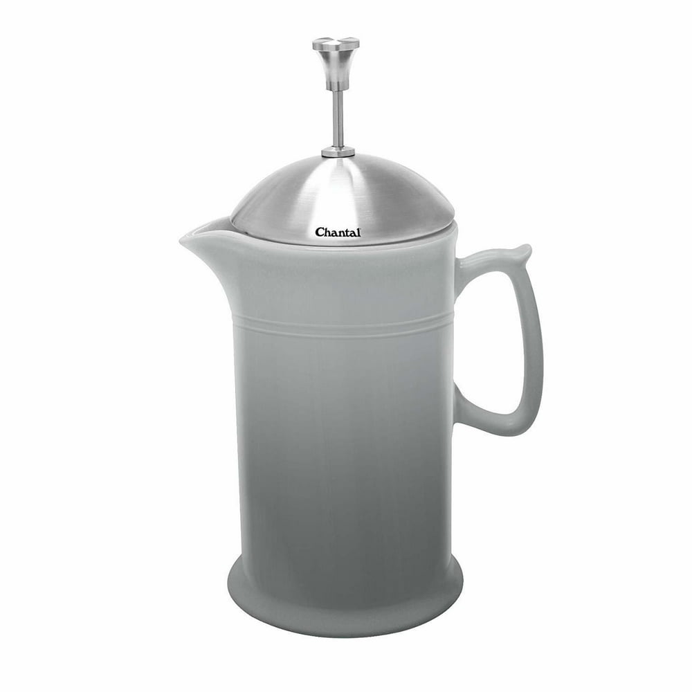 Chantal Ceramic French Press with Stainless Steel Plunger and Lid ...