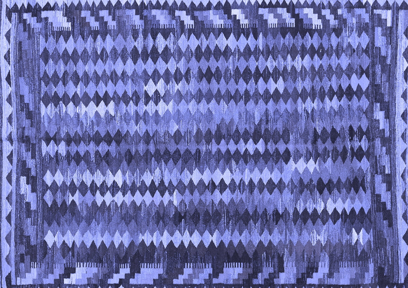 Ahgly Company Indoor Rectangle Abstract Blue Contemporary Area Rugs, 2 ...