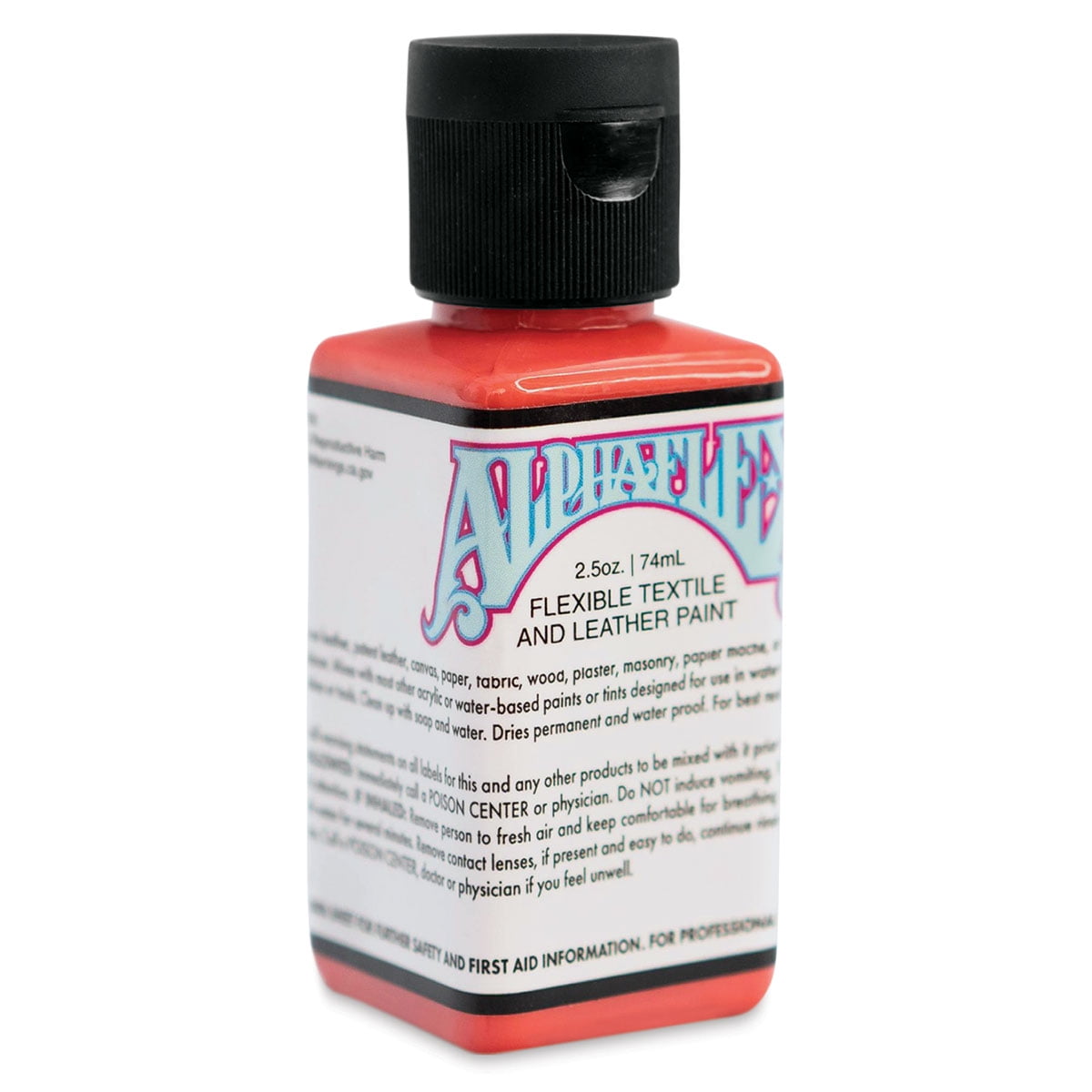 Alpha6 AlphaFlex Textile and Leather Paint - Coral, 74 ml, Bottle ...