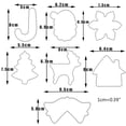 7 Pieces Cookie Moulds Christmas Cookie Cutters Biscuit Stampers Cutter ...