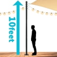 Lilypelle Outdoor Lights Pole Stand 10ft Sturdy Segmented Terrace Deck ...