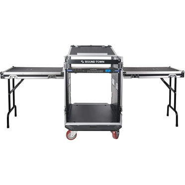 Sound Town 16U PA DJ Rack/Road ATA Case with 11U Slant Mixer Top, 20 ...