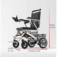 Lightweight Foldable Electric Wheelchair for Adults - 500W All-Terrain ...
