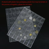 42 Pockets Classic Plastic Coin Holders Sheets For Storage Collection ...