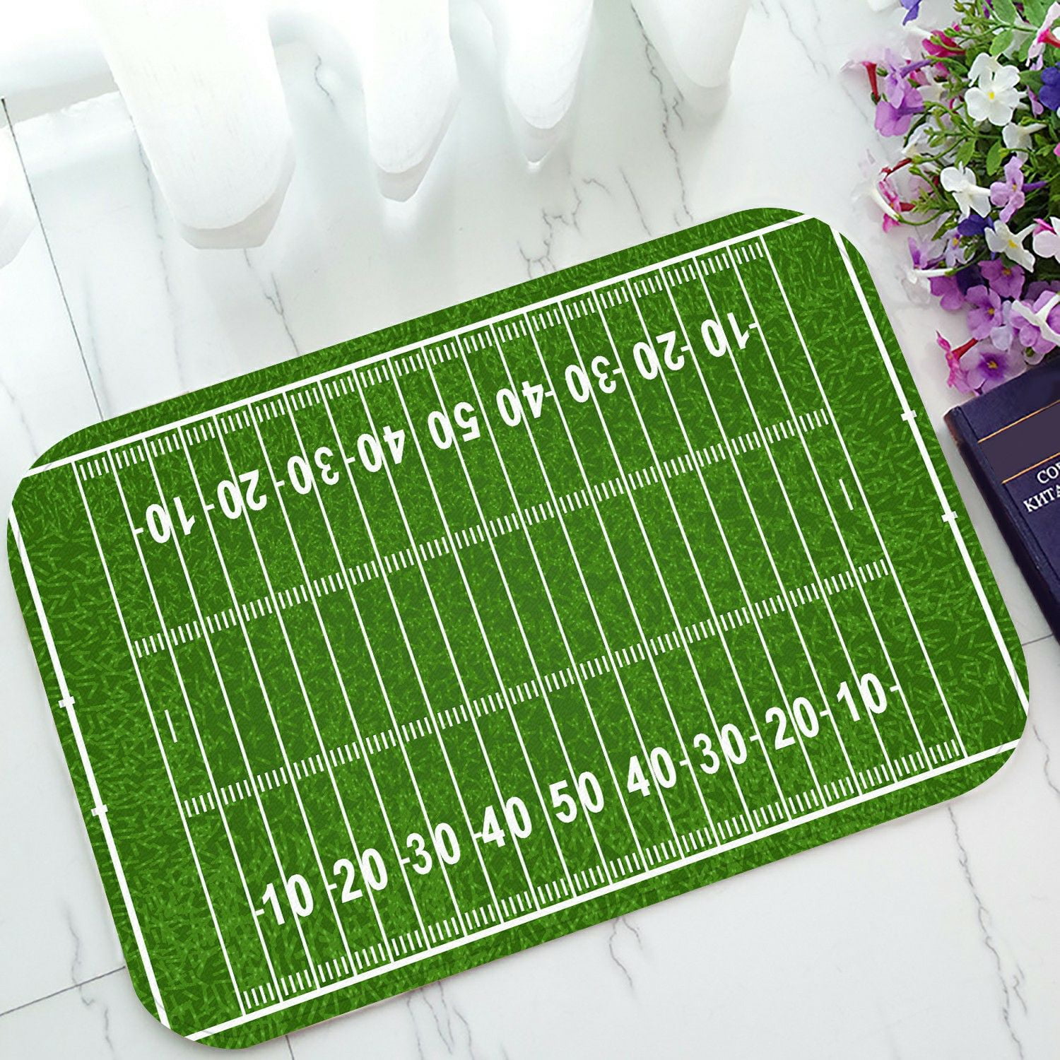 ECZJNT American Football Field Doormat Bath Mat Rug Entrance Rug Floor ...
