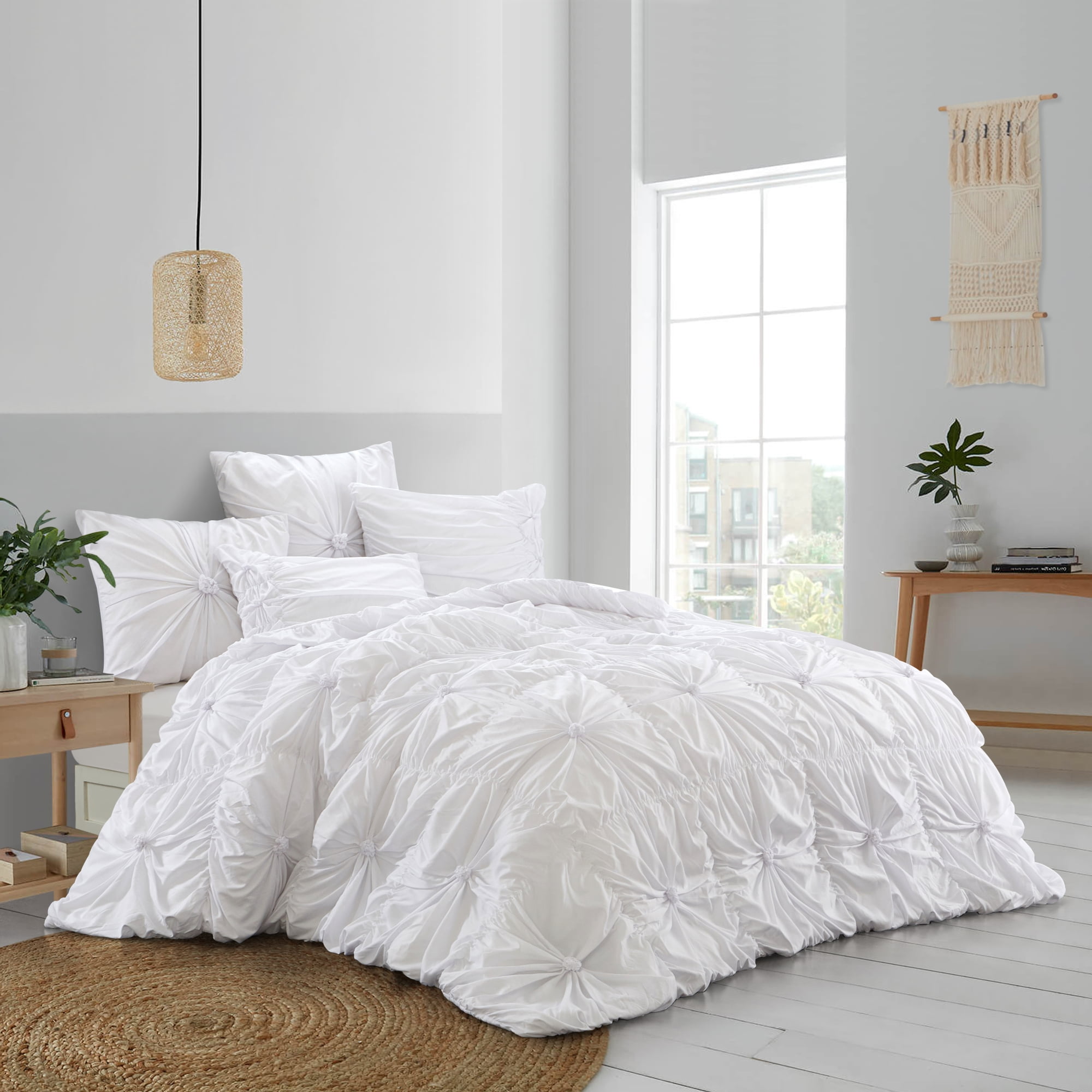 Grace Living Everardo 5pc Full/Queen Comforter Set, White - Walmart.com