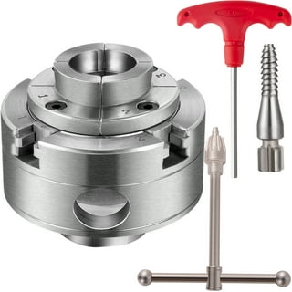 WEN 4-Inch 4-Jaw Self-Centering Lathe Chuck Set with 1-Inch x 8TPI ...