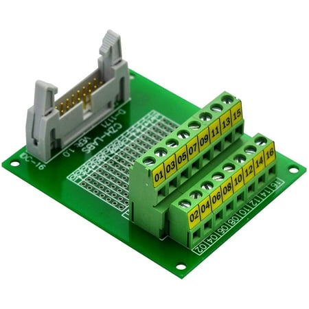 Plannu IDC-16 Male Header Connector Breakout Board Module, IDC Pitch 0. ...