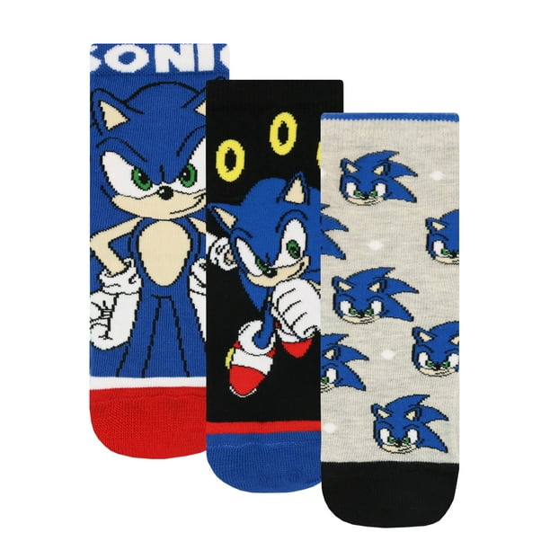 Sonic Boys Hedgehog Socks 3 Pack Black Sizes 4 - Adults 4 - Walmart.com
