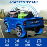 12V Dodge RAM 2500 Blue Kids Electric Car with Remote, Music & USB Port ...