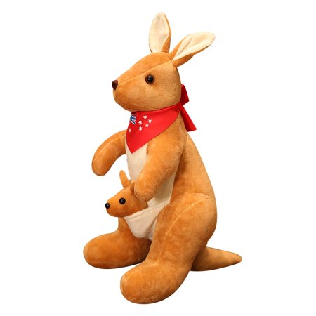 Cute Mother & Child kangaroo Plush Toys Kawaii Big Size Kangaroo Plushie Pillow Stuffed Dolls ...
