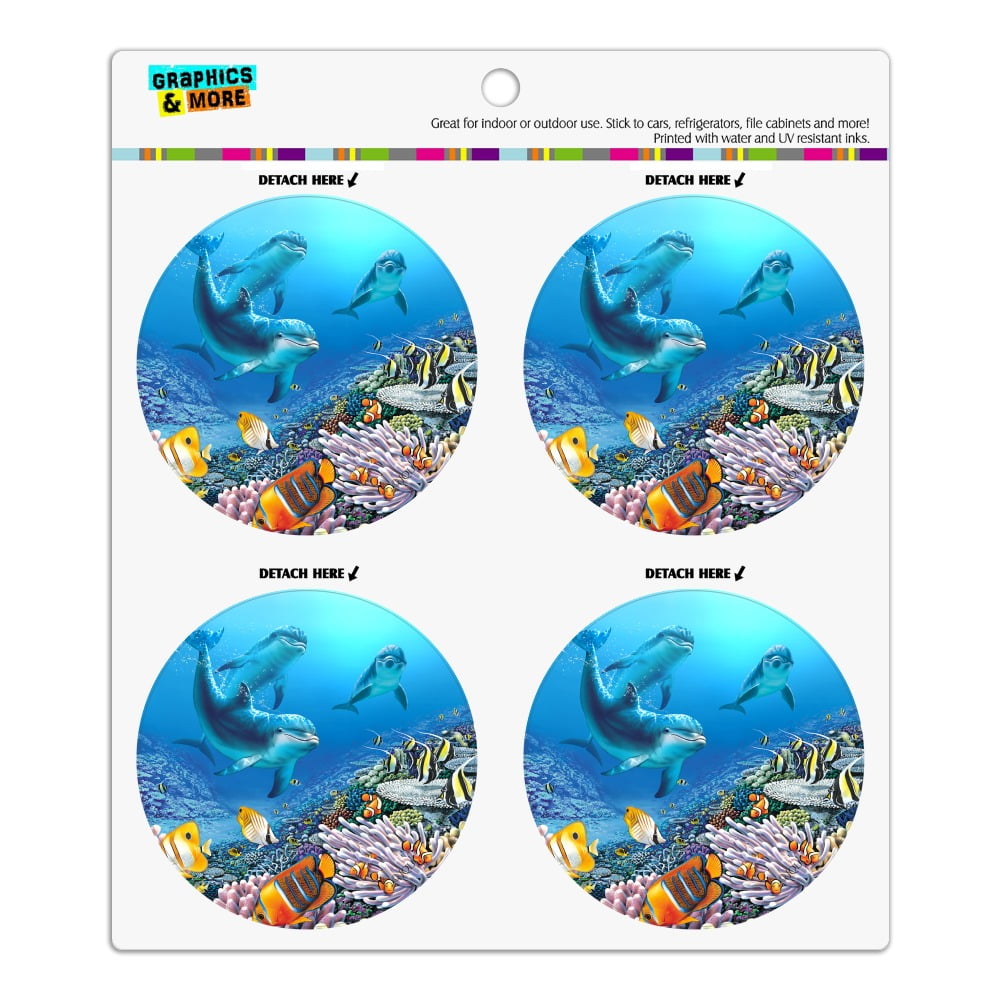 Ocean Underwater Dolphins Scuba Diving Reef Refrigerator Fridge Locker ...