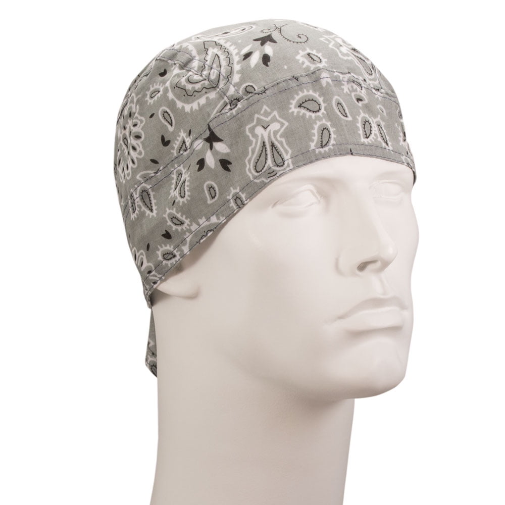 Light Grey Paisley Doo Rag - Single Piece - Walmart.com
