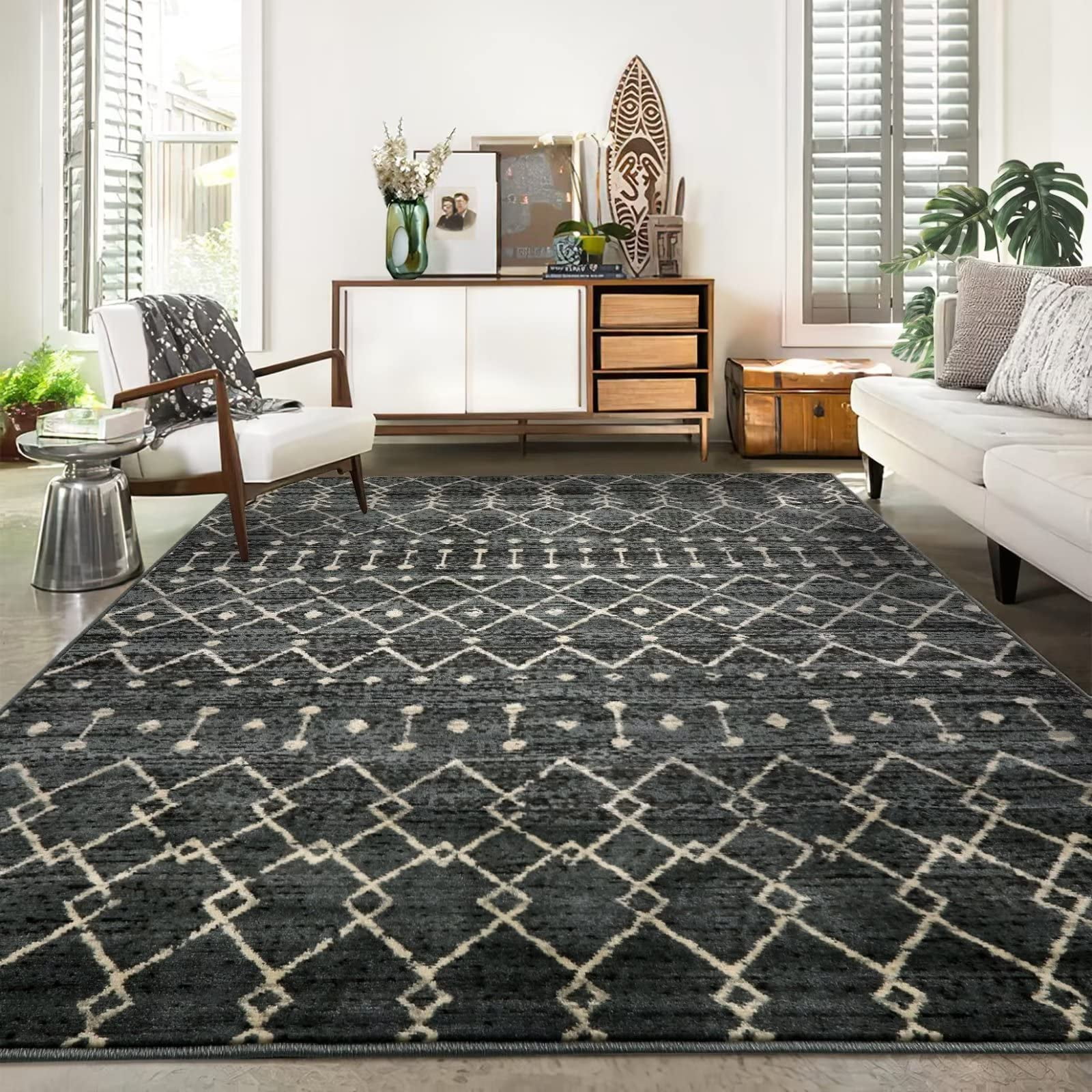 Vintage Rug 2x3 Modern Geometric Doormat Tribal Accent Mat Indoor ...