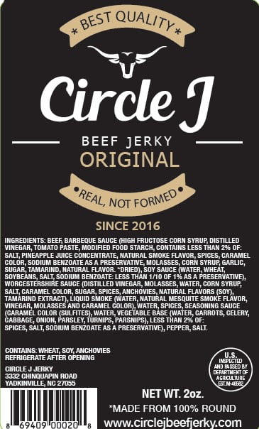Circle J Beef Jerky-Original - Walmart.com