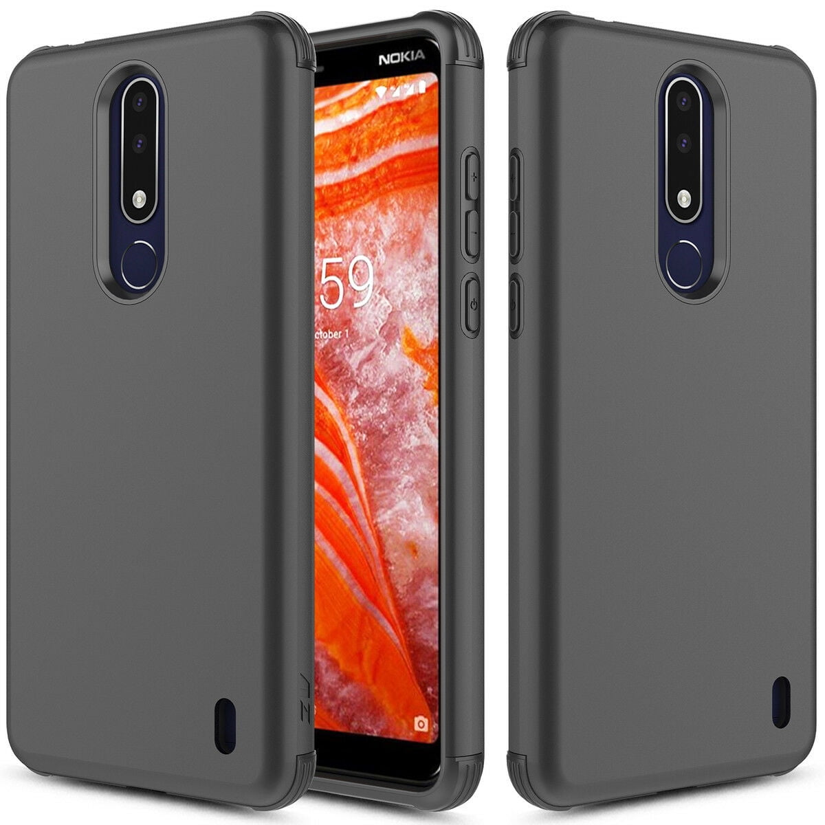 Kaleidio Case For Nokia 3.1 Plus [Sleek Armor] 2-Piece Slim Fit Dual ...