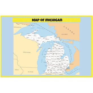 The Wall Laminated Wall Map Of Ireland Laminated Large Wall Map 84cm X ...