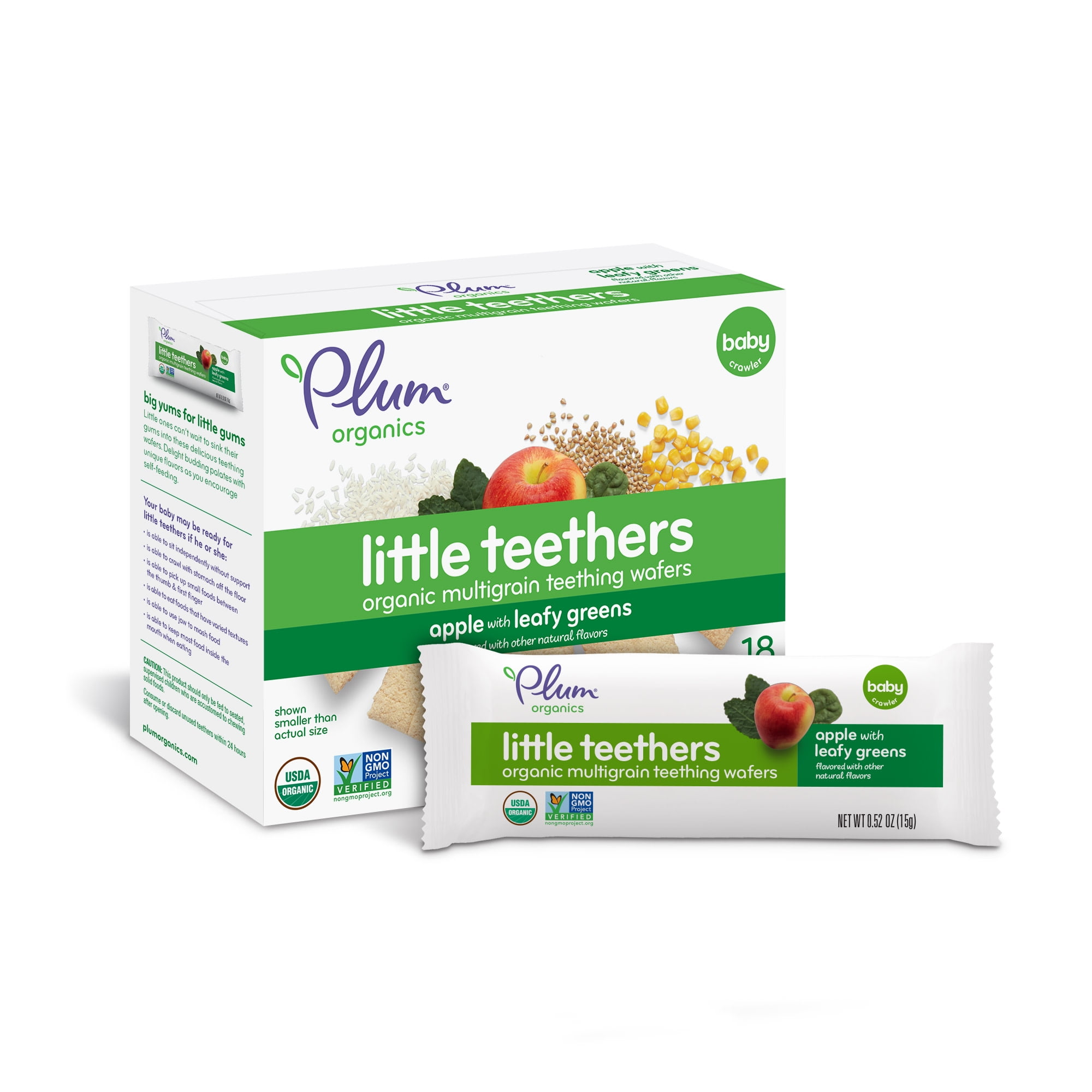 Plum Organics Little Teethers Apple with Leafy Greens, 3.17oz (Pack of ...