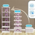 Collapsible Shoe Rack Organizer 6 Tiers-Foldable Shoe Storage for ...