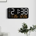 LED Digital Wall Clock Large Display Alarm Clock Suitable for Living ...